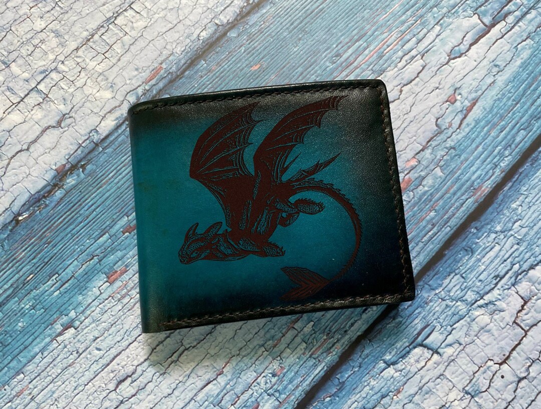 Toothless Dragon Leather Wallet, Customized Dragon Wallet for Men, How ...
