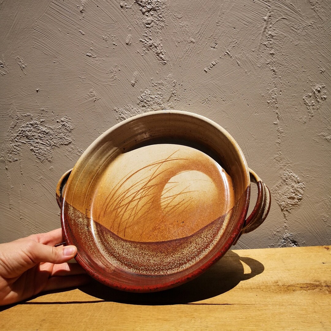 Vintage Ceramic Serving Tray Platter With Handles Australian Studio ...