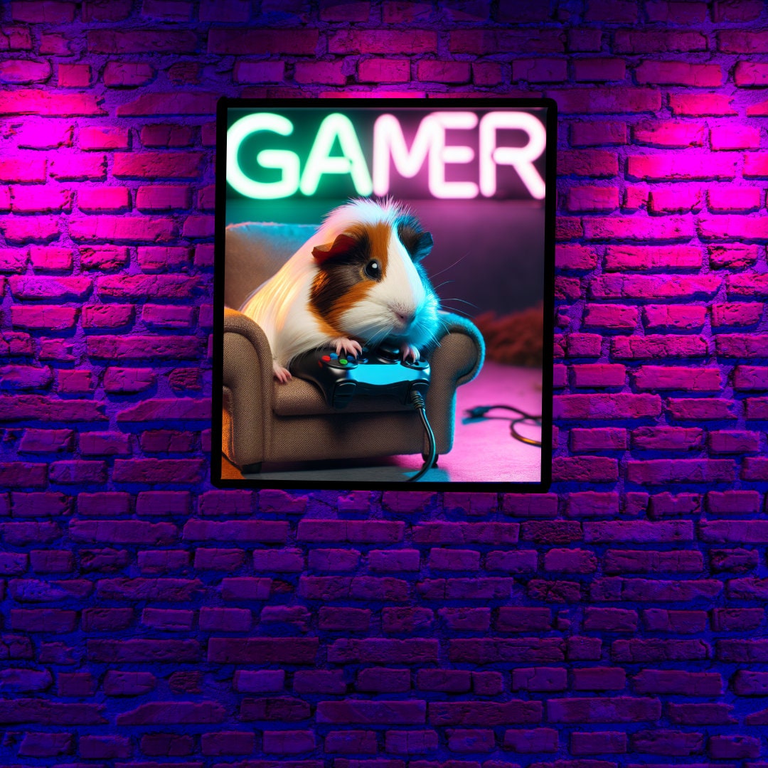 Gamer Guinea Pig Poster, Instant Download - Etsy