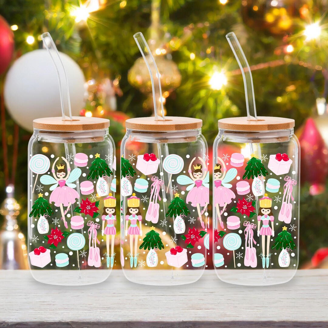 Land of Sweets Pink Nutcracker Ballet Pattern 16oz Libbey Glass Cup - Etsy