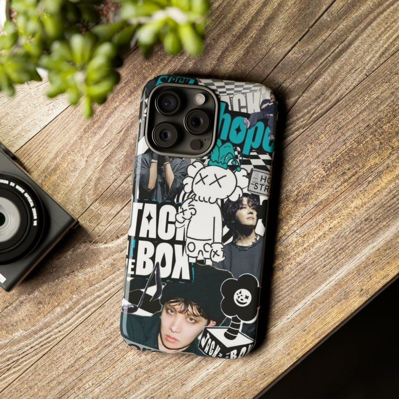 J-hope BTS Black White Collage Phone Case Vintage Aesthetic iPhone 15 ...