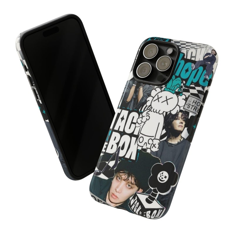 J-hope BTS Black White Collage Phone Case Vintage Aesthetic iPhone 15 ...