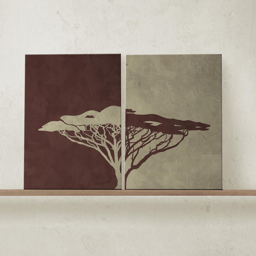 Canvas Wall Art Acacia Tree Canvas Set Home Decor Modern Painting Print ...