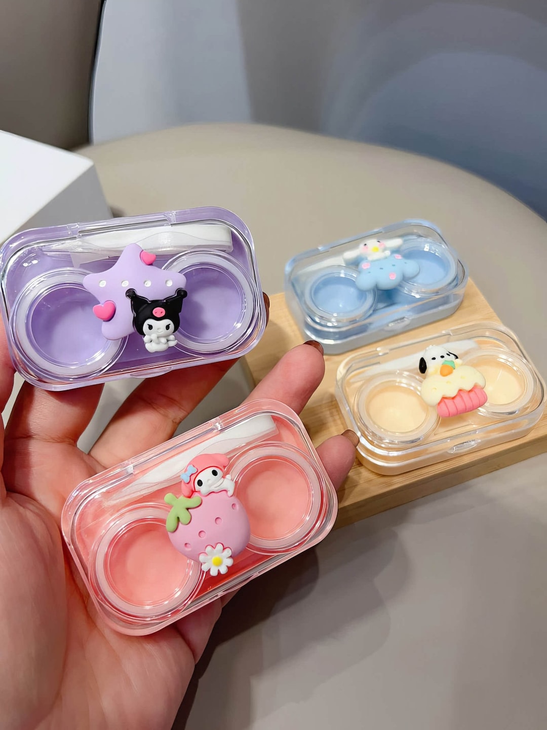 Portable Mini Box Contact Lens Case Cute Animal No Twist Cap - Etsy