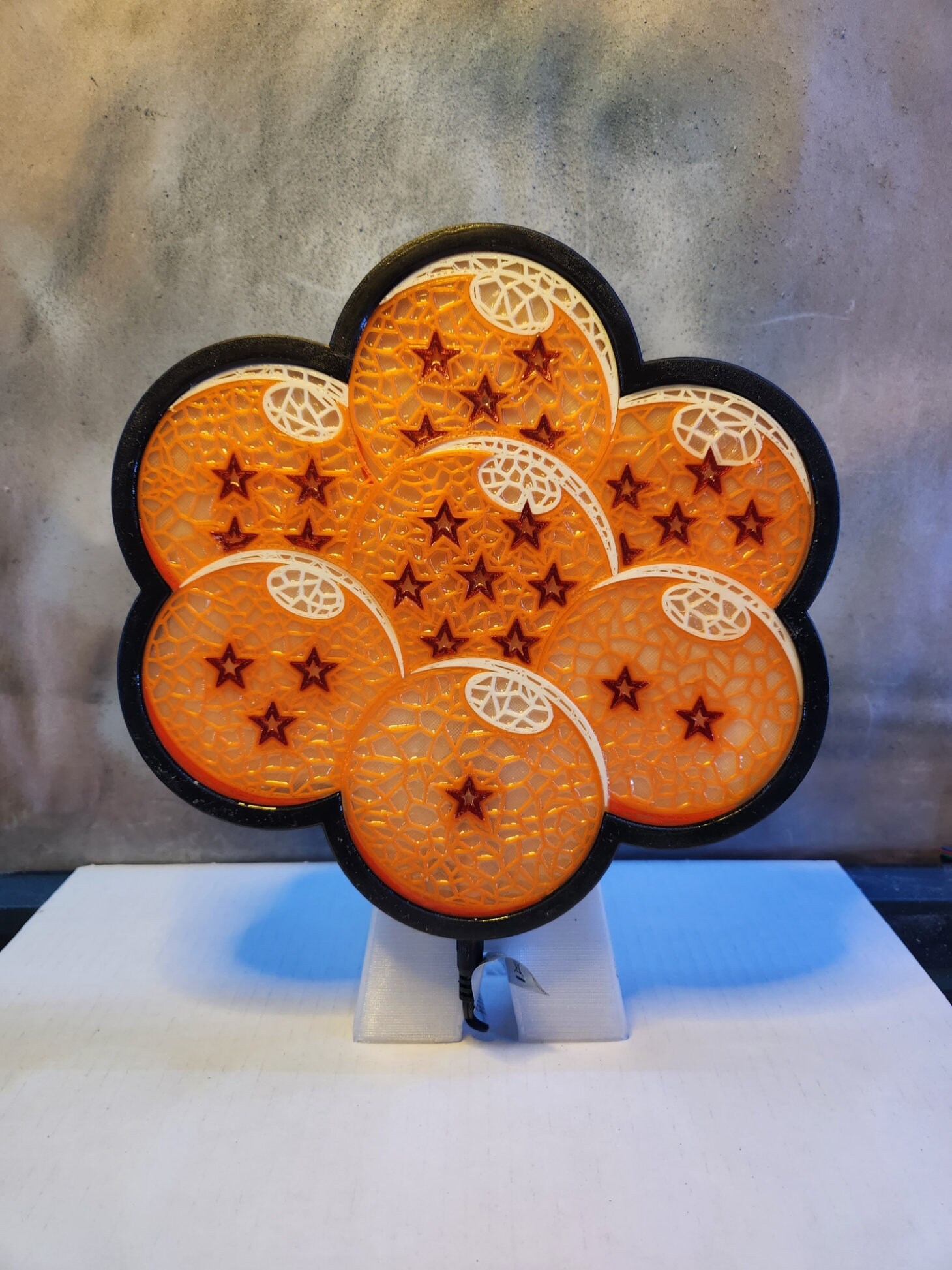 Dragon Balls 3D Printed Lamp With Stained Glass Effect - Etsy