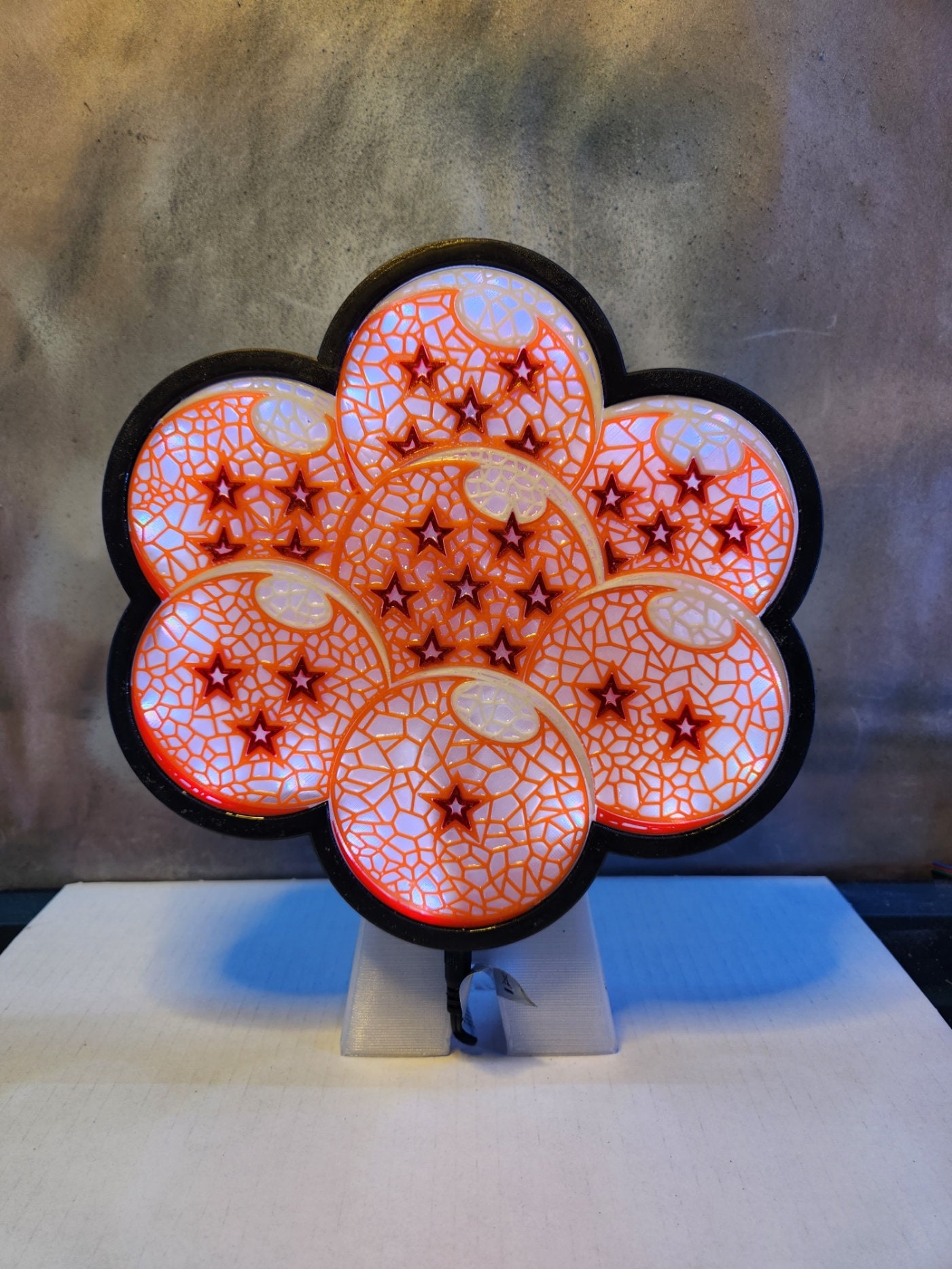 Dragon Balls 3D Printed Lamp With Stained Glass Effect - Etsy