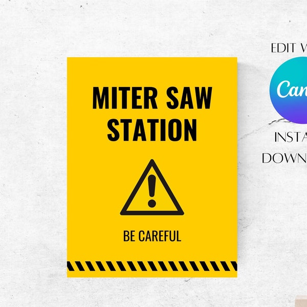Miter Saw Sign - Etsy