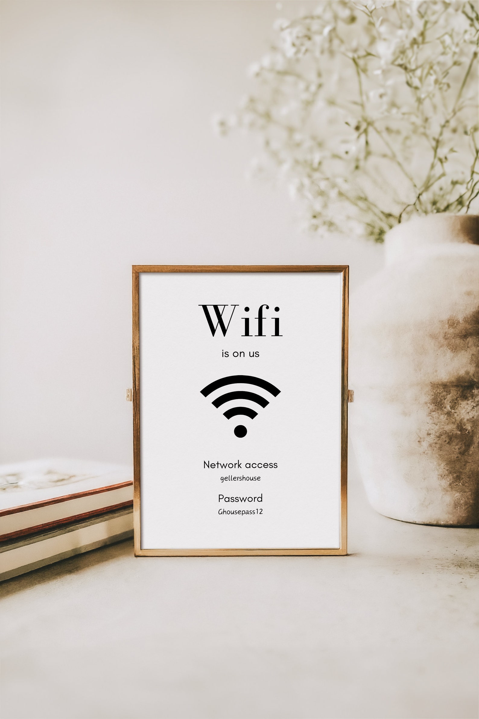 Wifi Password Sign, Airbnb Wifi Sign, Business Wifi Printable Sign ...