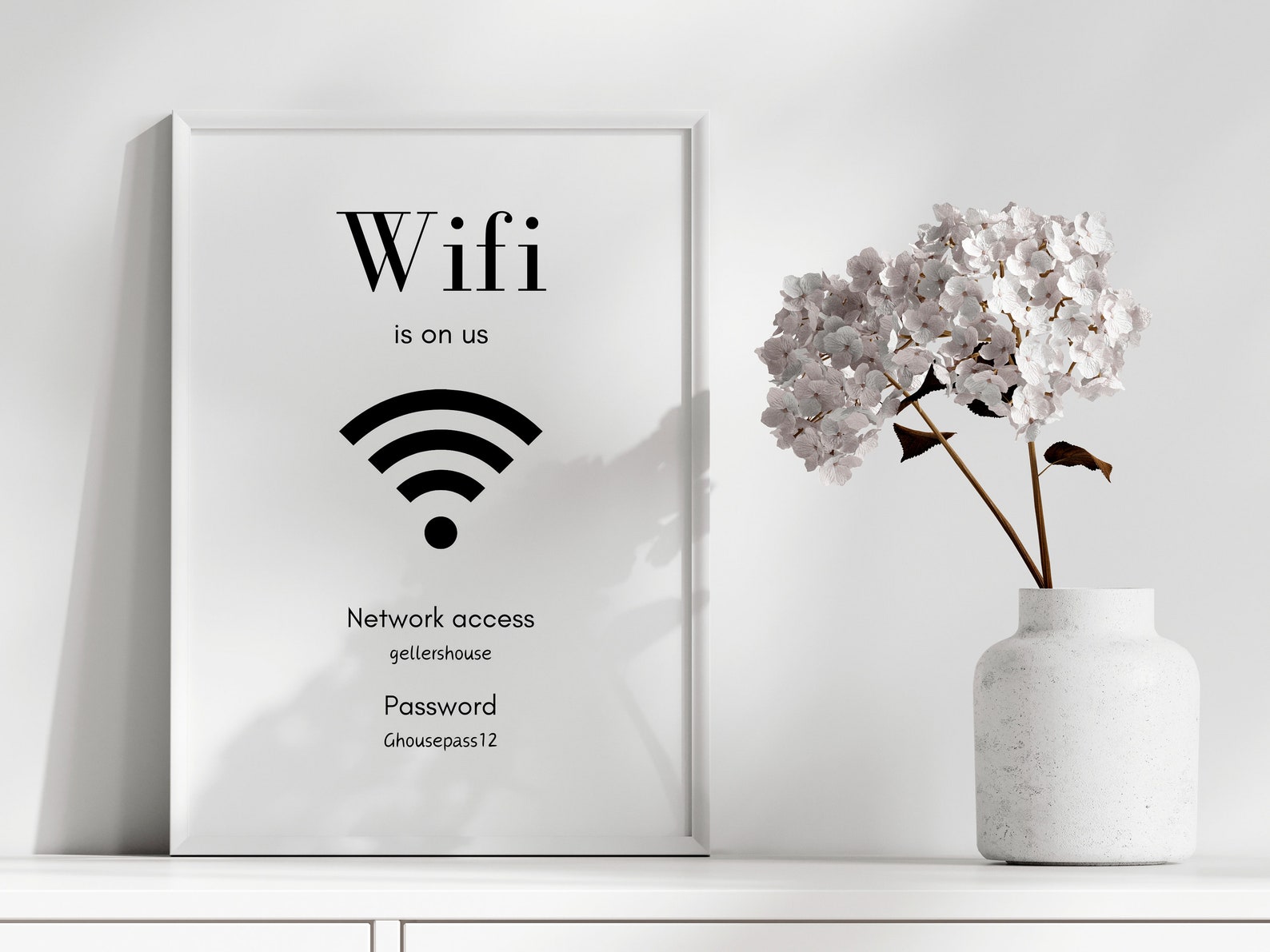 Wifi Password Sign, Airbnb Wifi Sign, Business Wifi Printable Sign ...