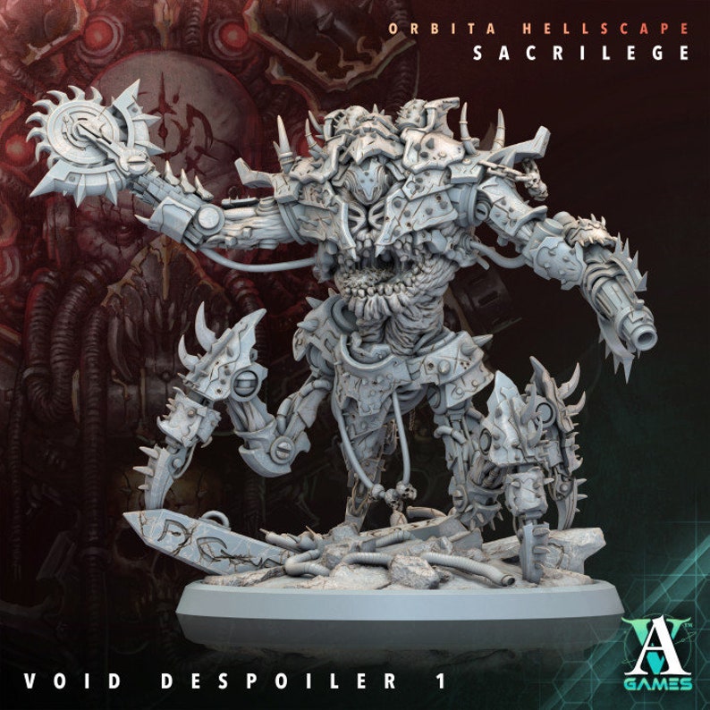 Archvillain Games: Void Despoiler 3d Printed Miniature - Etsy