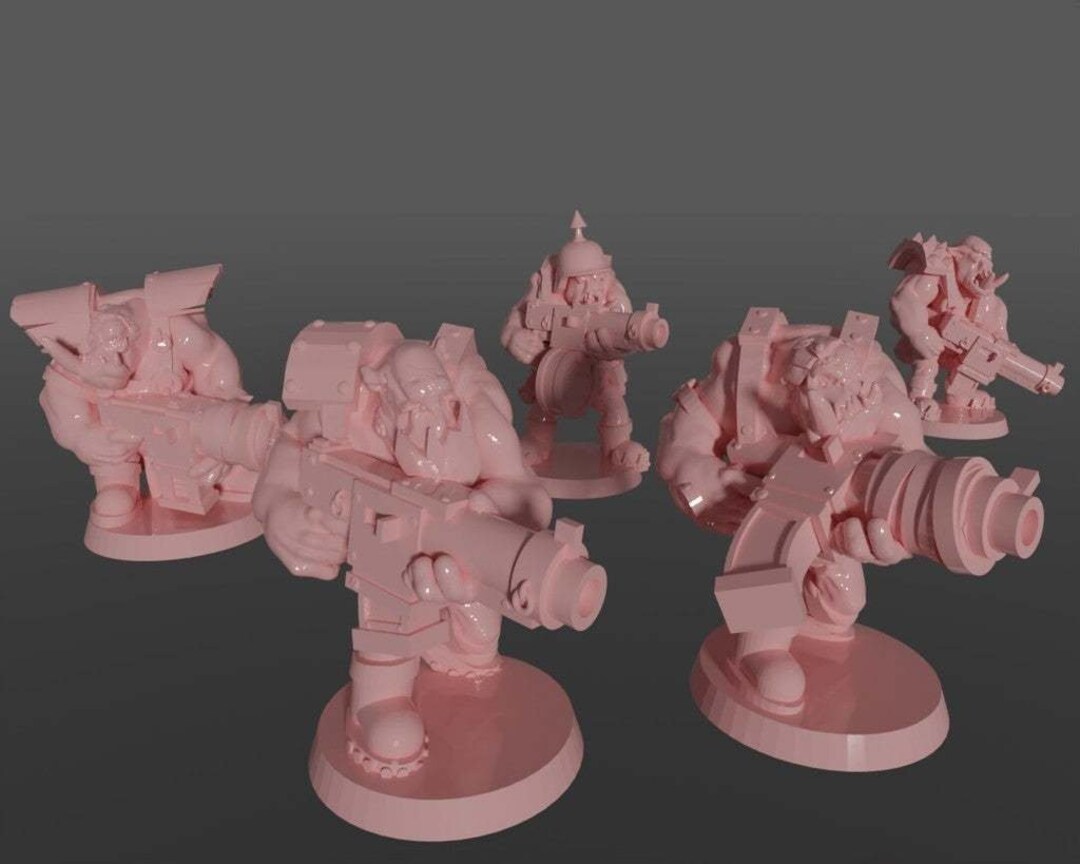 Ork Rifle 2 X5 3D Printed Miniature NO ASSEMBLY REQUIRED - Etsy