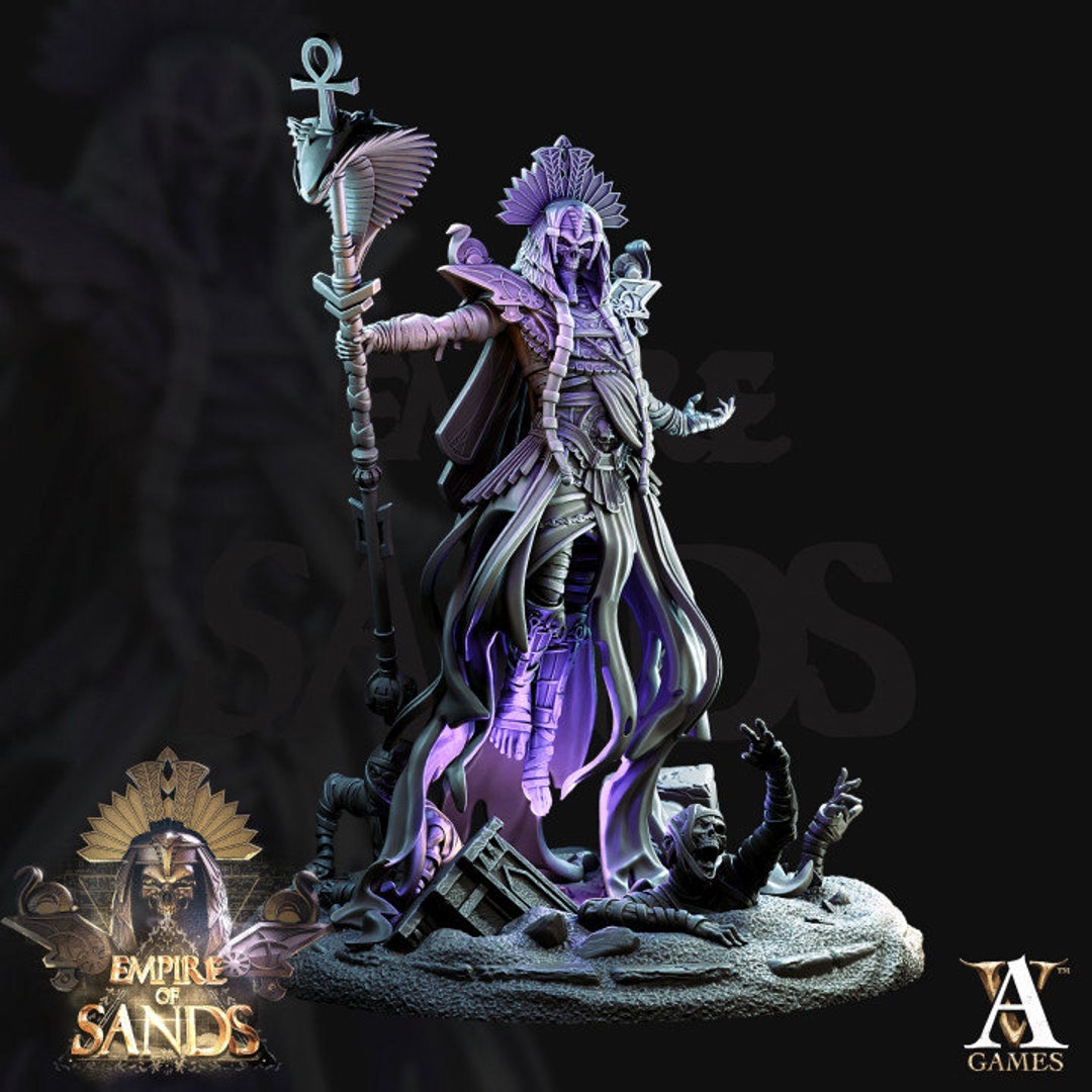 Archvillain Games: the God King - Undead Version 3d Printed Miniature ...