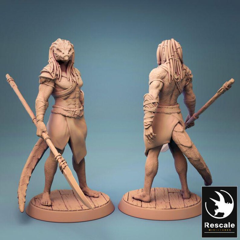 Lizardman | Rescale Miniatures 3d Printed - Etsy