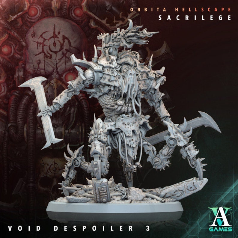 Archvillain Games: Void Despoiler 3d Printed Miniature - Etsy