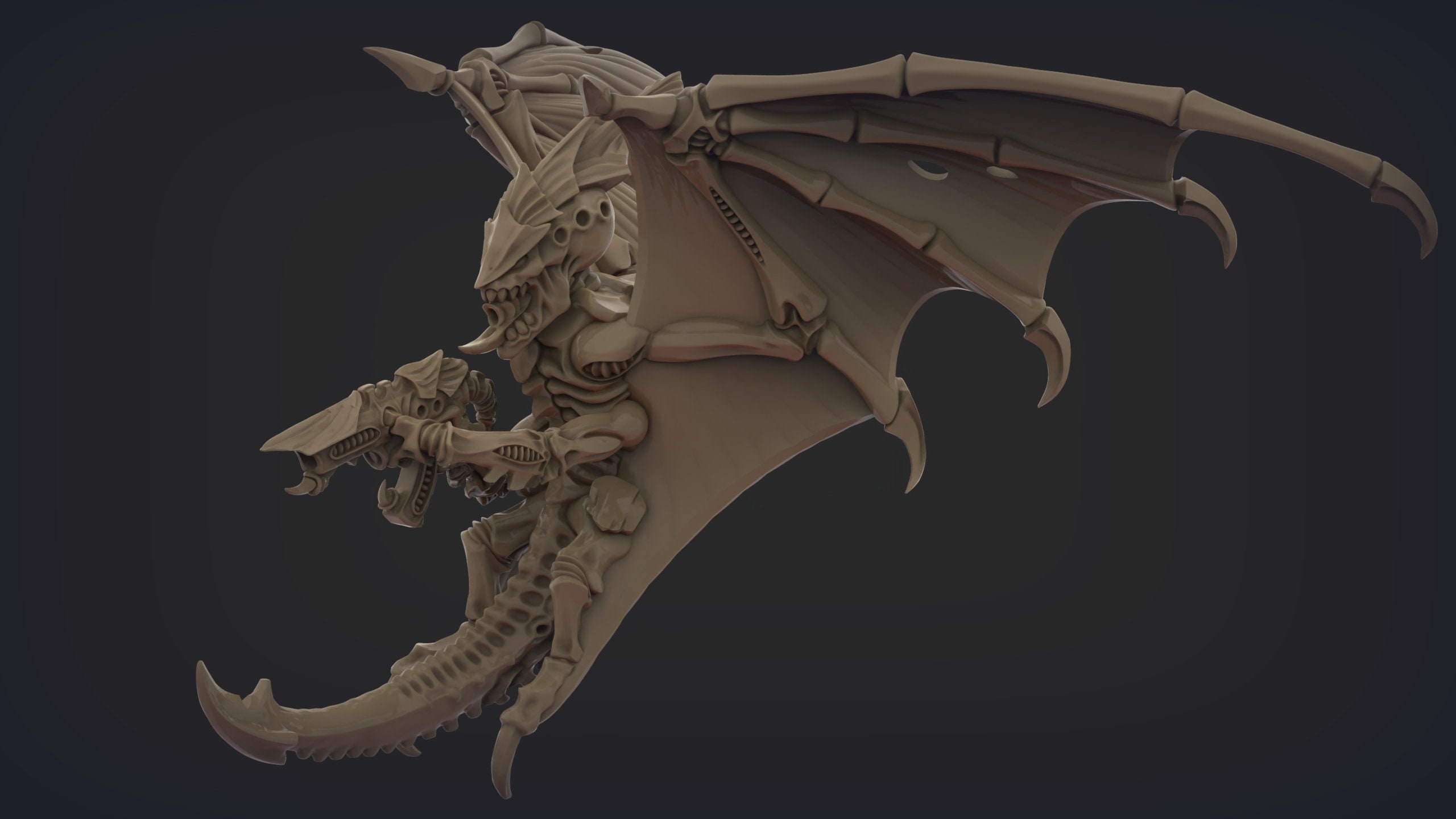 Space Bug Flying Brood Sci-fi Alien 3d Printed X5 NO ASSEMBLY REQUIRED ...