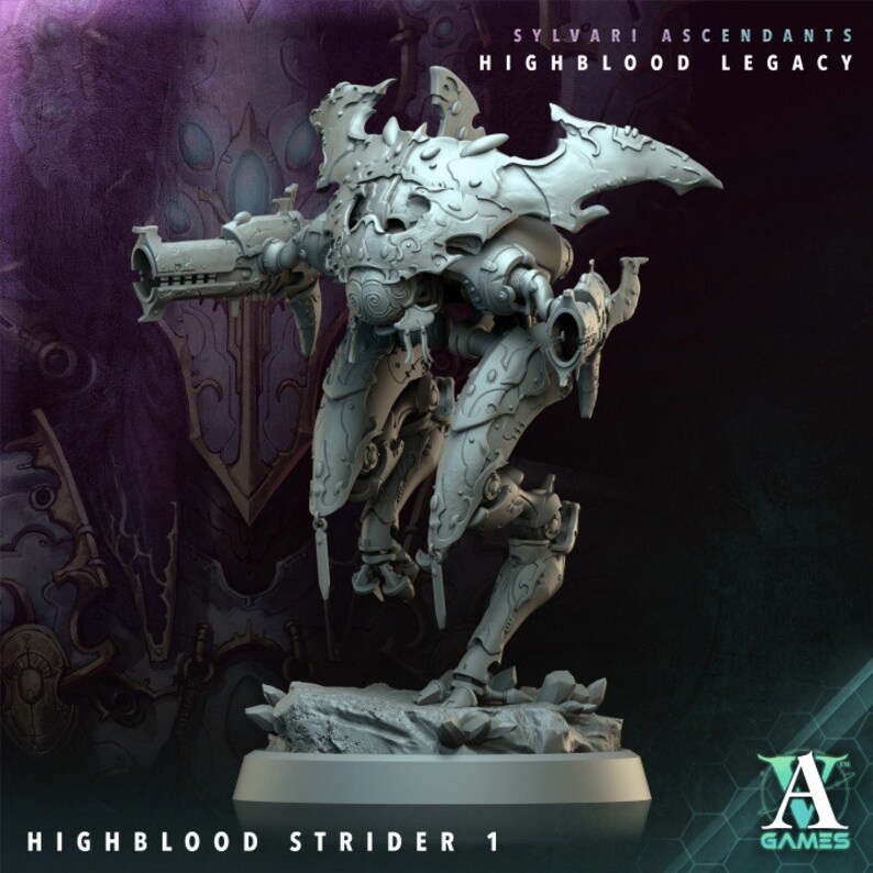 Highblood Strider | Archvillain Games 3d Printed Miniature - Etsy