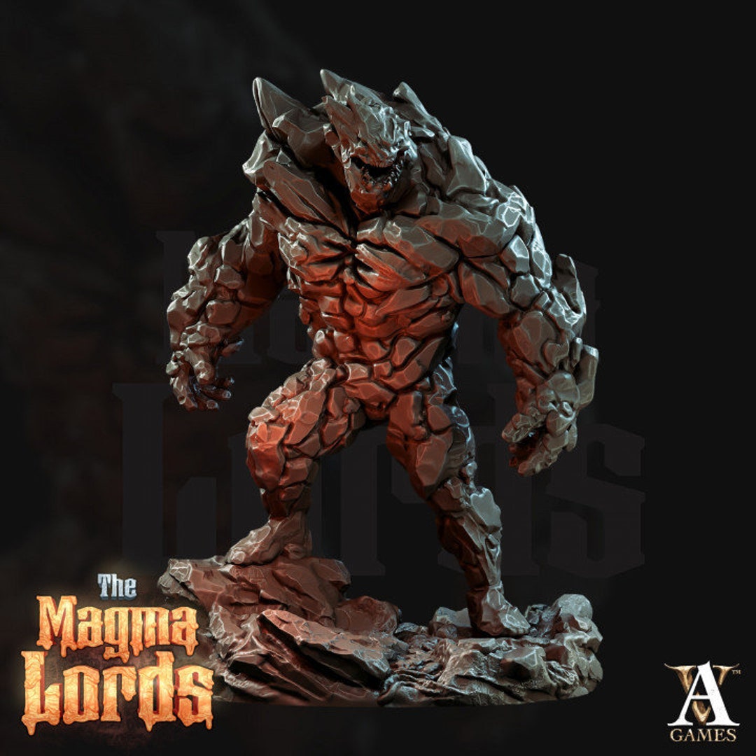 Archvillain Games: Magma Elemental 3d Printed Miniature - Etsy