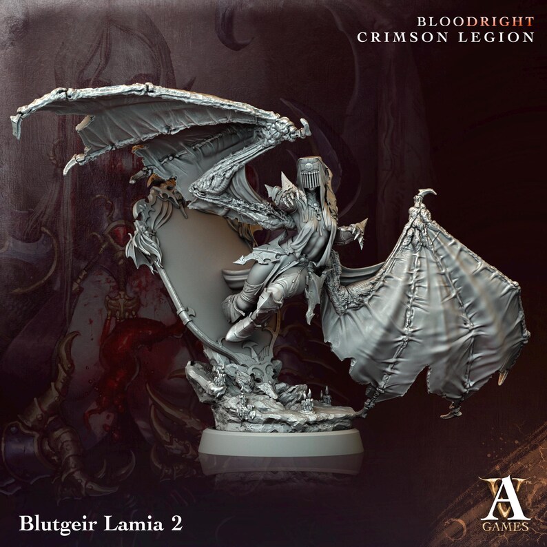 Blutgeir Lamia | Bloodright | Crimson Legion | Archvillain Games 3d ...