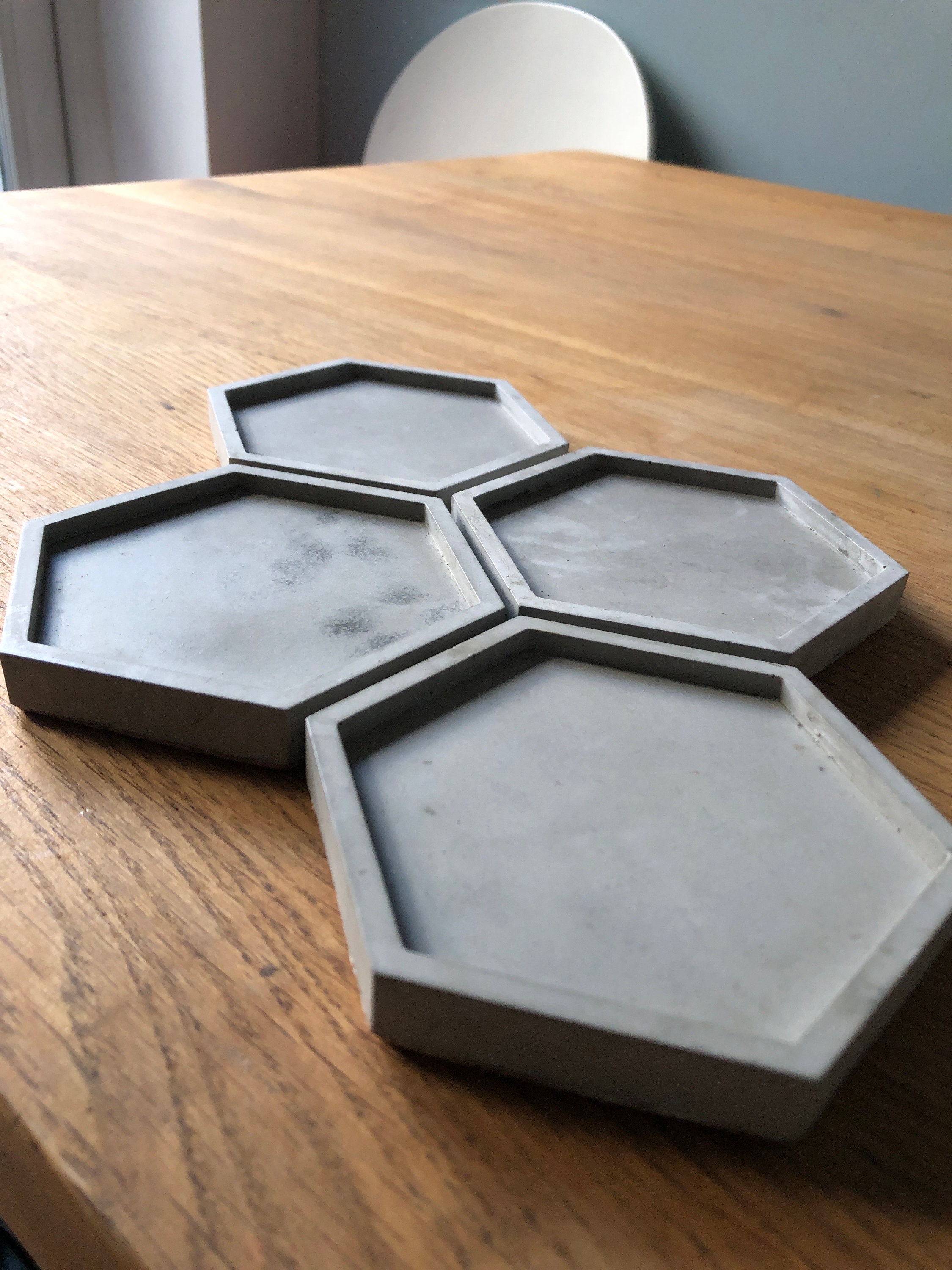 Sleek Concrete Coasters - Etsy