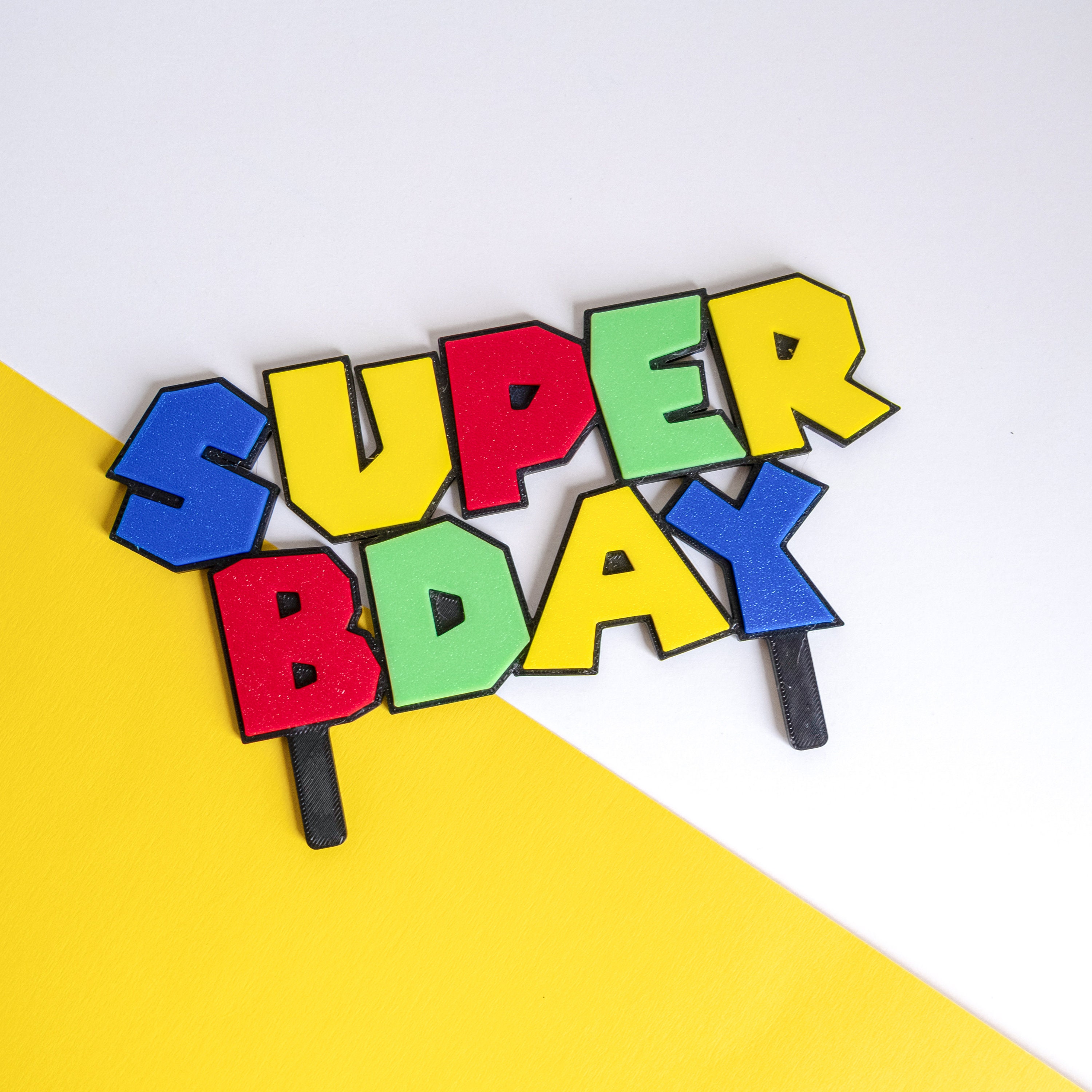 Happy Birthday Super Mario Cake Topper, Gaming Party, Super Birthday ...