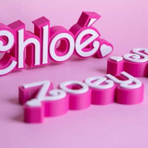 Personalized Name Sign, Barbie Cake Charm, Room Sign, Gift for Her ...