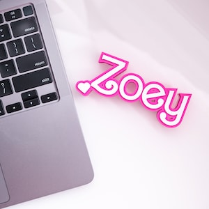 Personalized Name Sign, Barbie Cake Charm, Room Sign, Gift for Her ...