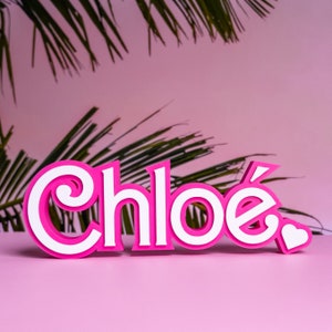 Personalized Name Sign, Barbie Cake Charm, Room Sign, Gift for Her ...