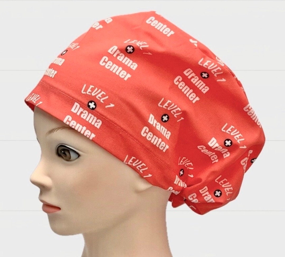 Drama, Funny Euro Scrub Cap, Scrub Caps for Women, Surgical Cap, Scrub ...