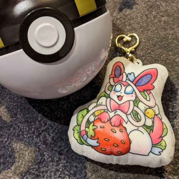 Sylveon Plush Keychain - Etsy
