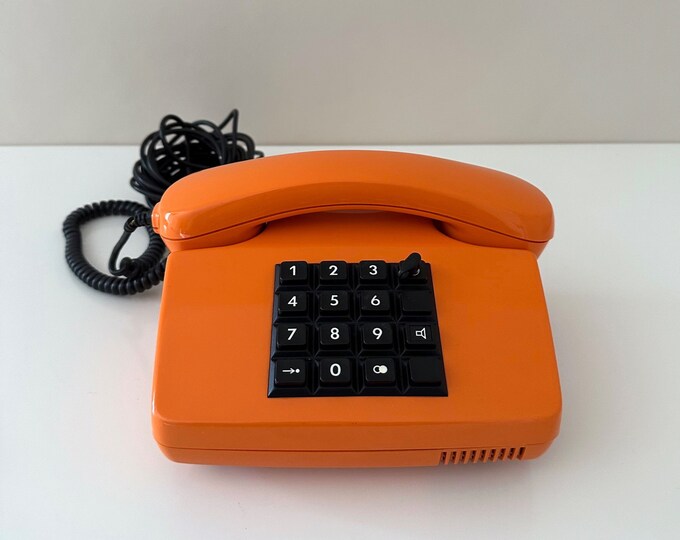 Siemens Telephone Orange, 80s, Vintage Button Telephone Fetap 82 - Etsy
