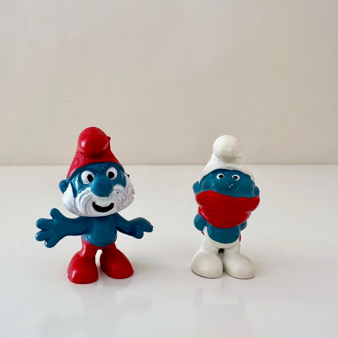Vintage Smurfs, Papa Smurf, Winter Smurf, cpeyo - Etsy