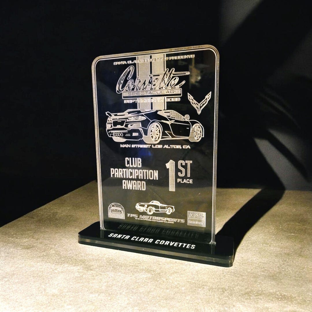Modern Display Trophy | Custom Acrylic Standing Trophy - Etsy