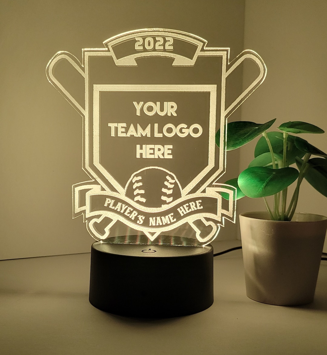 6 H X 5 W LED Acrylic Trophy Custom LED Award Custom LED Plaque Award ...