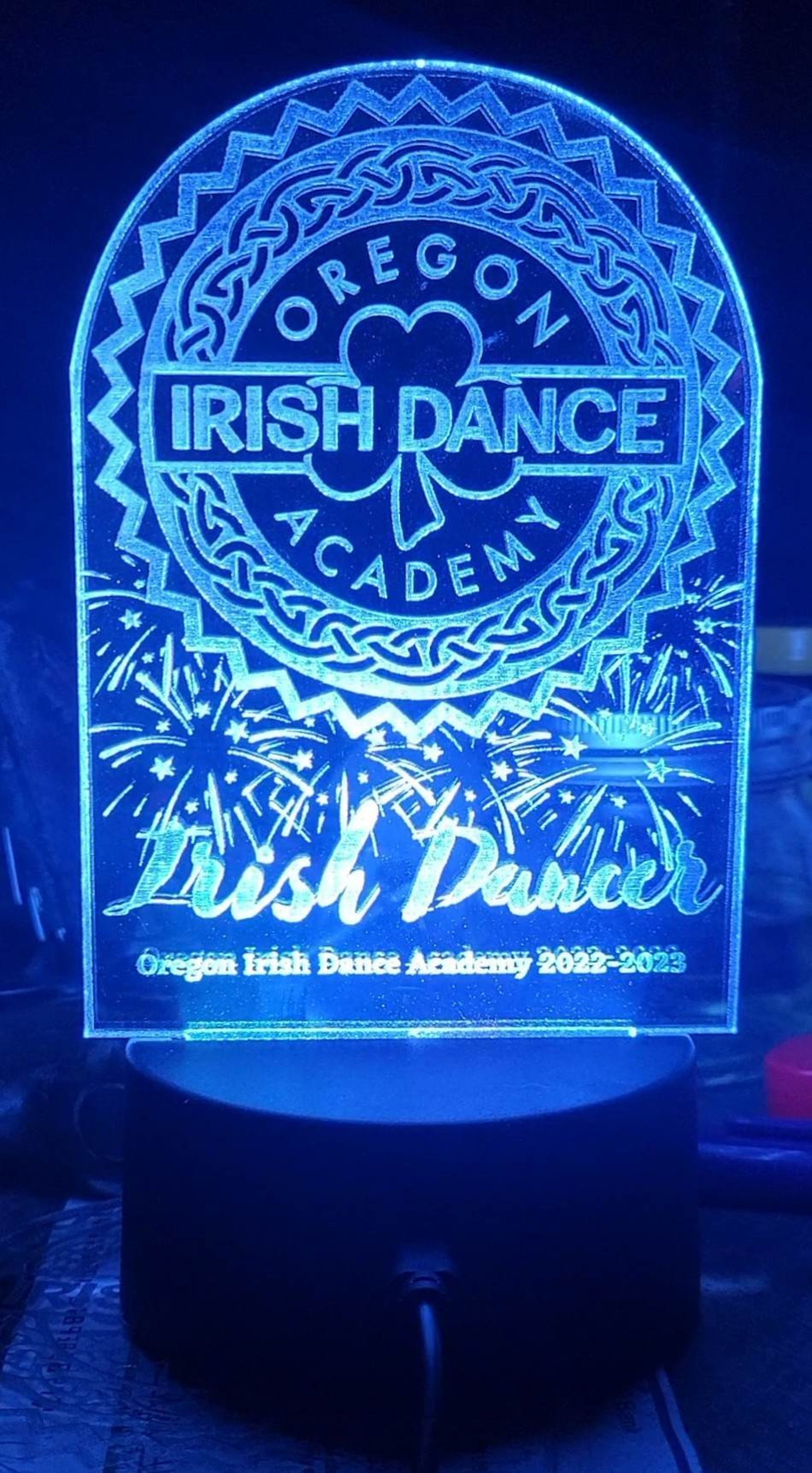 6" H X4" W LED Acrylic Trophy | Custom LED Award | Custom LED Plaque ...