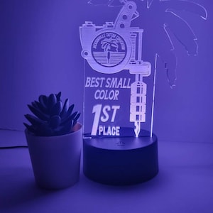 6" H X4" W LED Acrylic Trophy | Custom LED Award | Custom LED Plaque ...