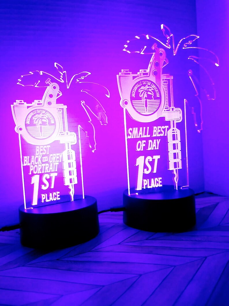6 H X 5 W LED Acrylic Trophy Custom LED Award - Etsy