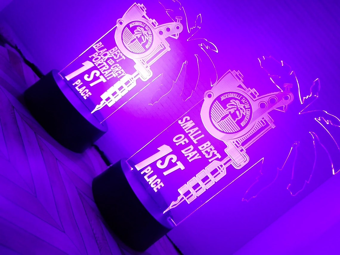 6 H X 5 W LED Acrylic Trophy Custom LED Award - Etsy