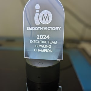 6" H X4" W LED Acrylic Trophy | Custom LED Award | Custom LED Plaque ...