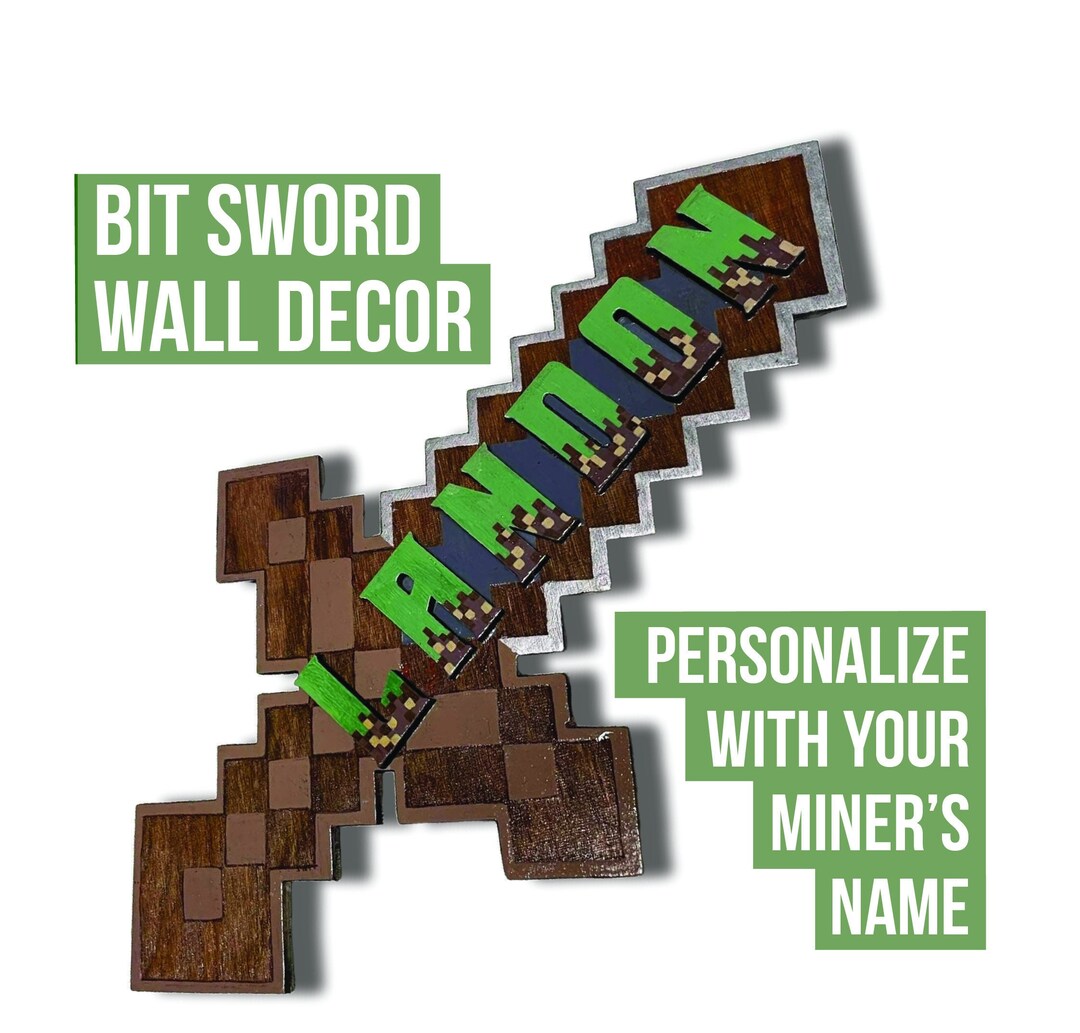 Wooden Sword 10 Personalized Wooden Sword Wall Decor - Etsy