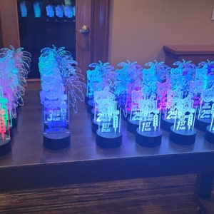 Custom LED Acrylic Trophy | Unique Corporate Award | LED Custom Trophy ...