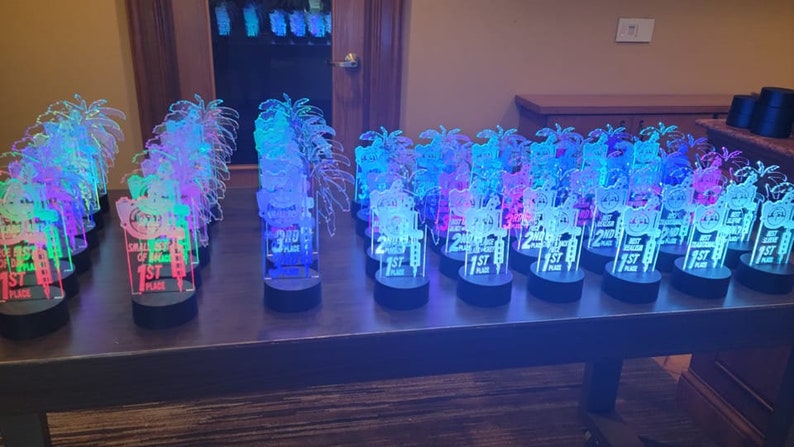6 H X 5 W LED Acrylic Trophy Custom LED Award - Etsy