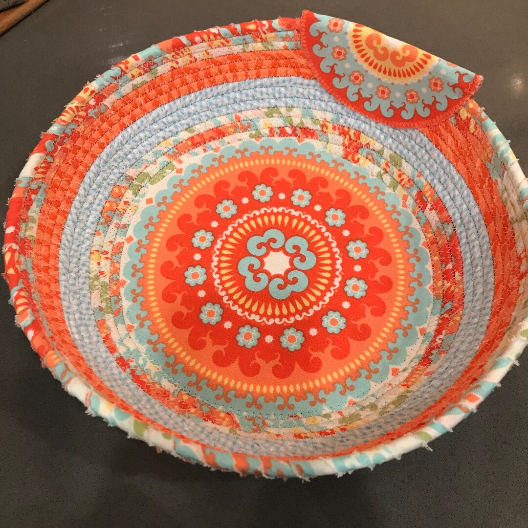 Fabric Wrapped Rope Basket, Home Decor, Organizer, Gift, Boho - Etsy