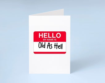 Old as Hell Card - Etsy