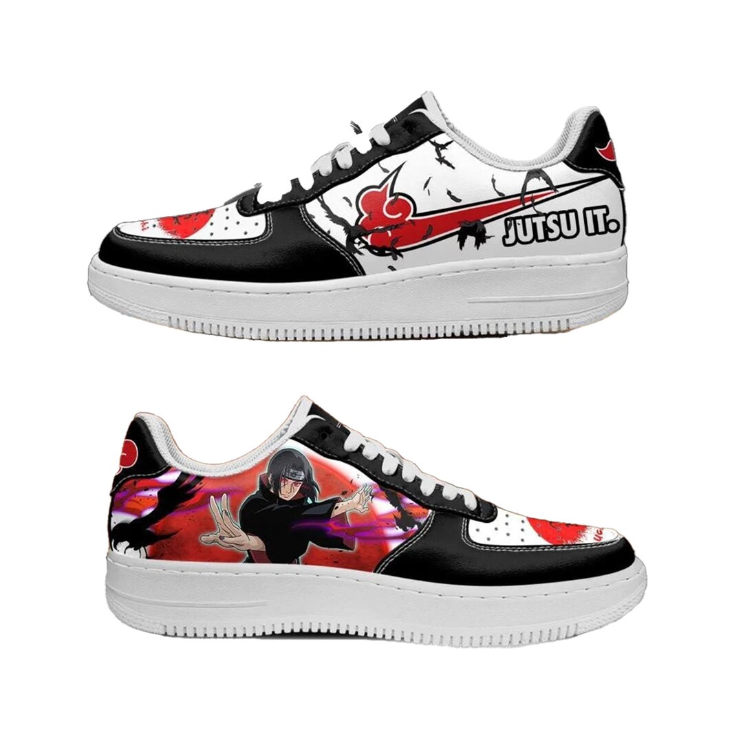 Akatsuki Itachi Air Sneakers Just Jutsu It Customanime Shoes - Etsy