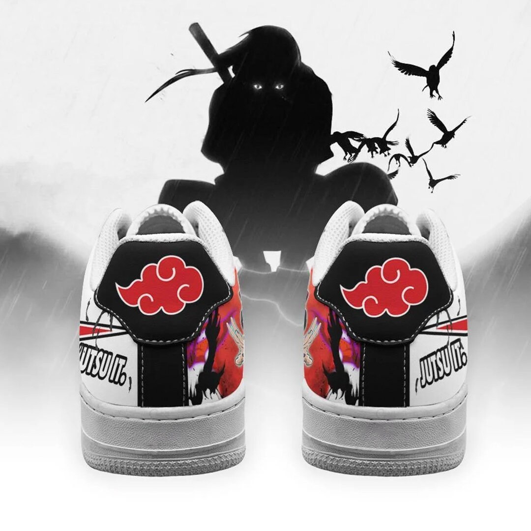 Akatsuki Itachi Air Sneakers Just Jutsu It Customanime Shoes - Etsy