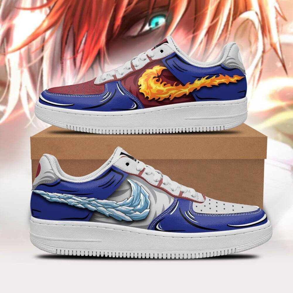 Shoto Todoroki Ice and Fire Air Sneakers Custom Anime Shoes - Etsy