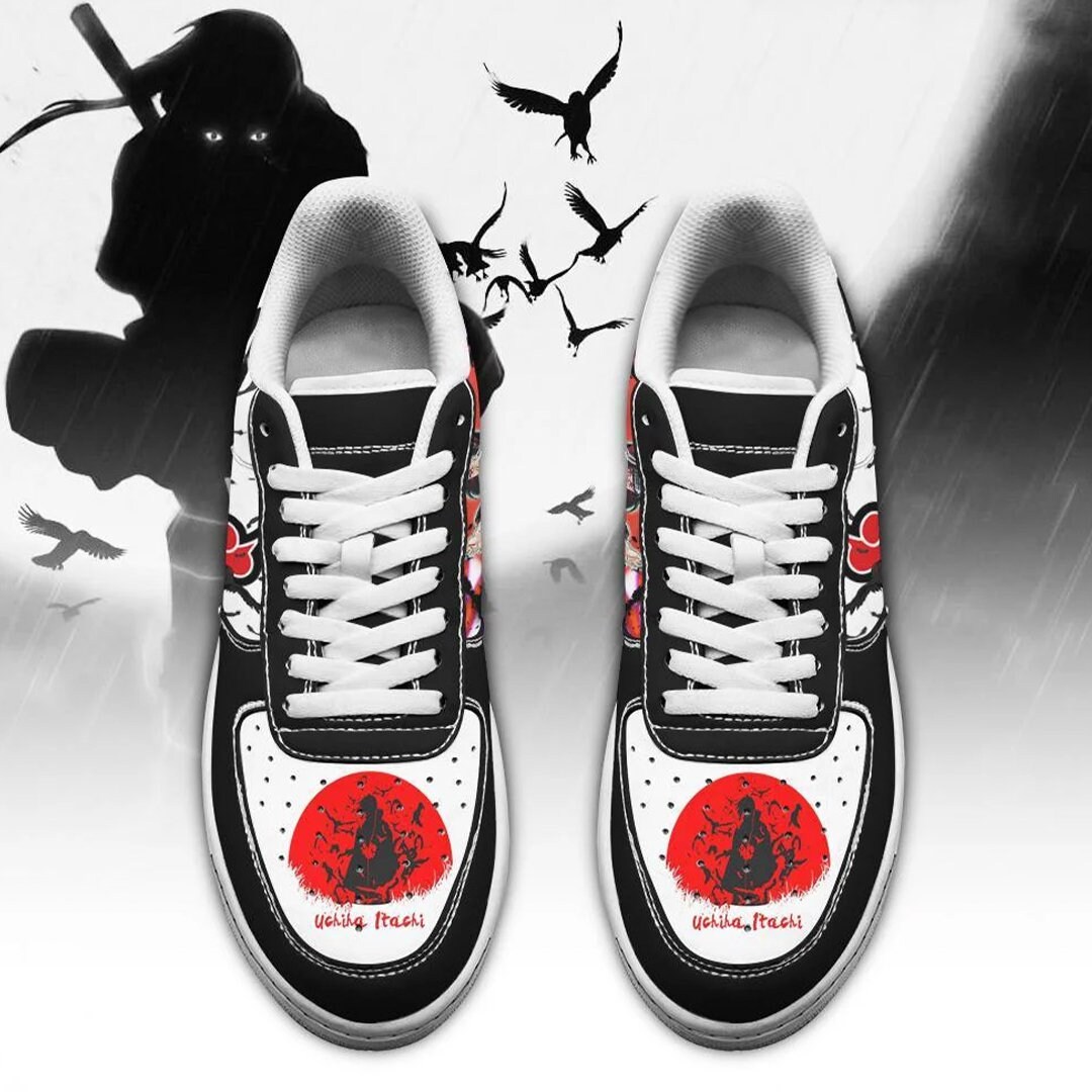 Akatsuki Itachi Air Sneakers Just Jutsu It Customanime Shoes - Etsy