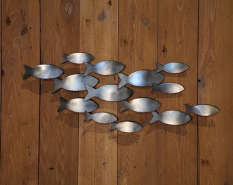 Silver Metal Fish Wall Art - Etsy