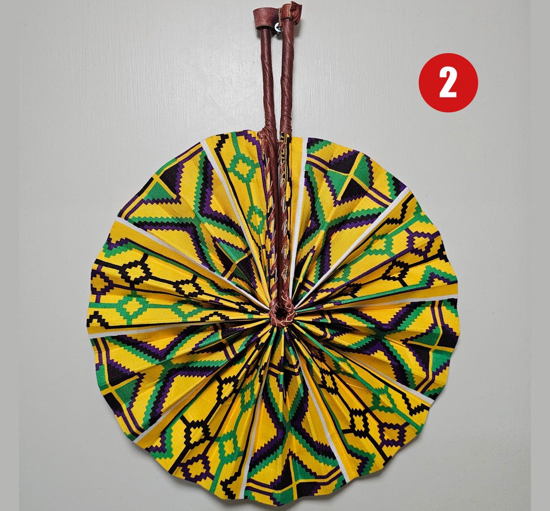 Foldable Ankara Fan 2, Kente Fan, Folding Fan, African Print Fabric ...