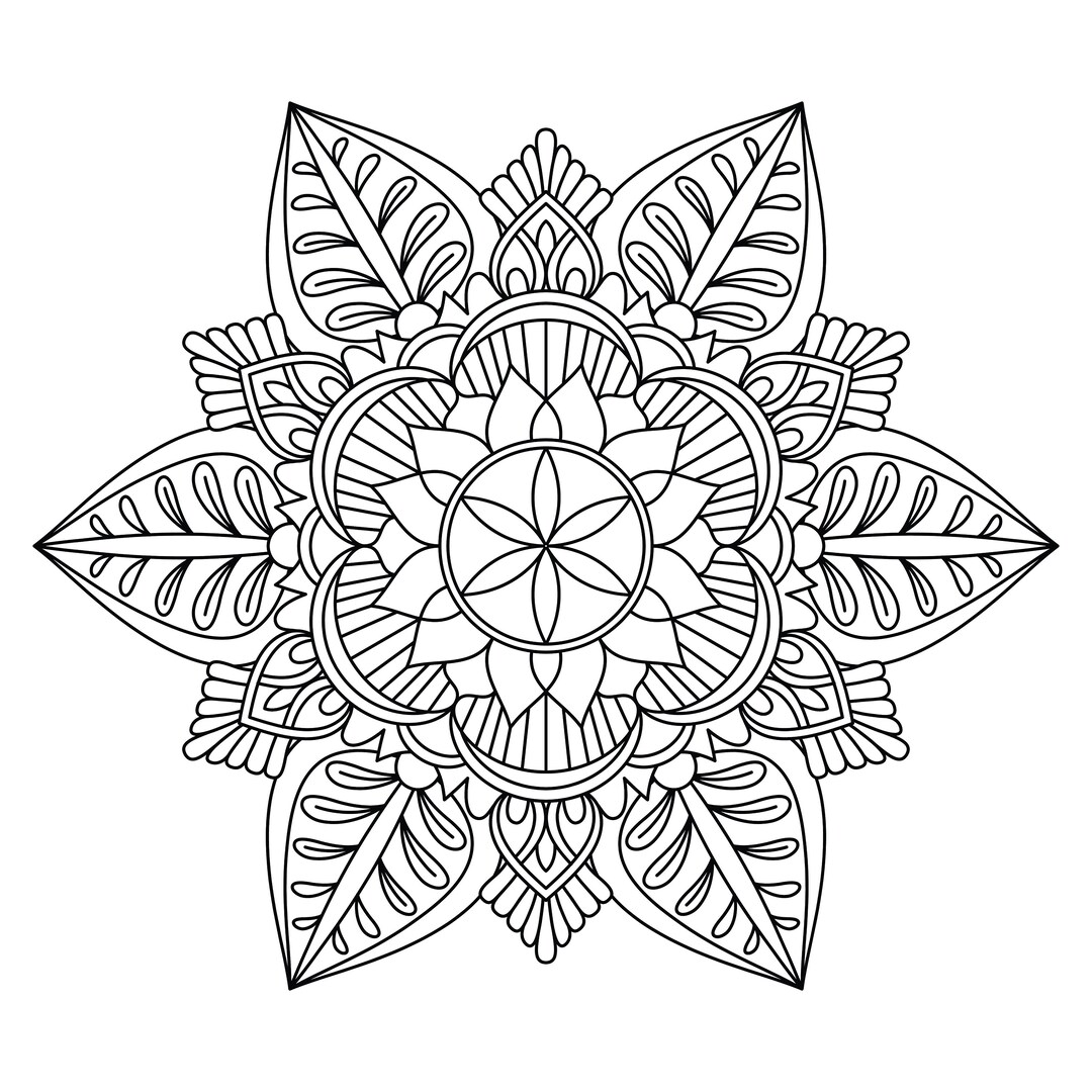 6-point Mandala SVG and PNG File for Cricut, KDP, Print-on-demand - Etsy